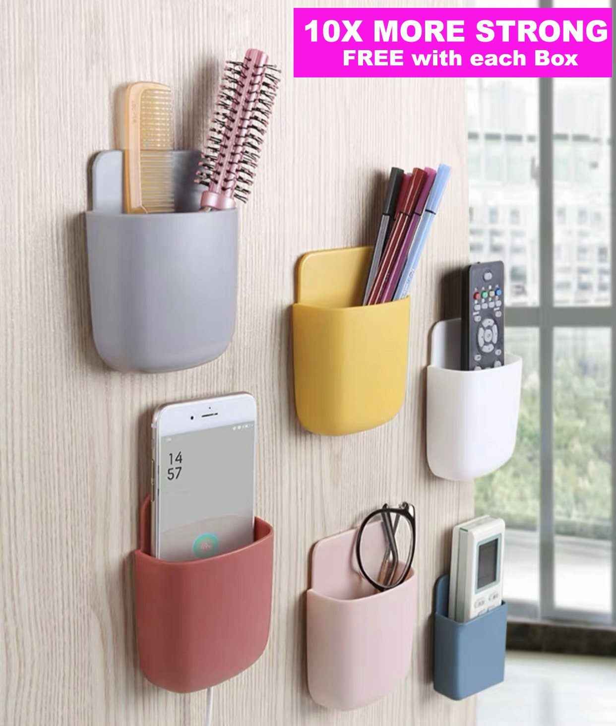 Universal Wall Storage Box - FREE Double Side Hooks – Great Happy IN